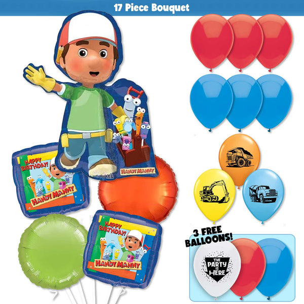 Handy Manny Birthday Deluxe Balloon Bouquet – Balloon Match