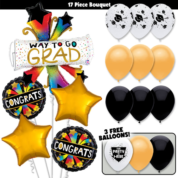 2024 Way to Go Grad! Graduation Balloons Bouquet Kit – Balloon Match